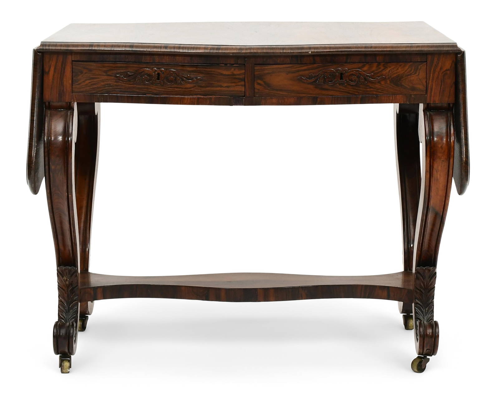 American Rococo Revival Rosewood Drop-leaf Table Auction