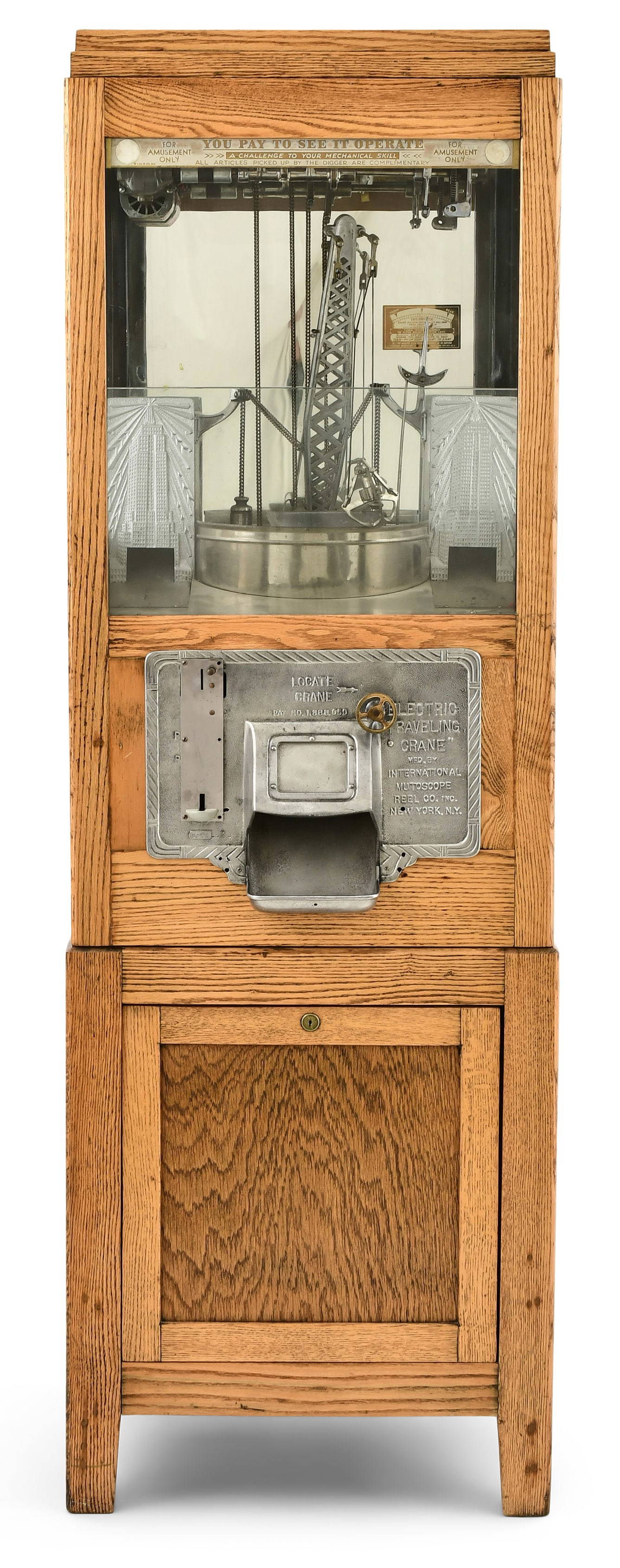 International Mutoscope Reel Co. "electric Traveling Crane" Claw Game ...