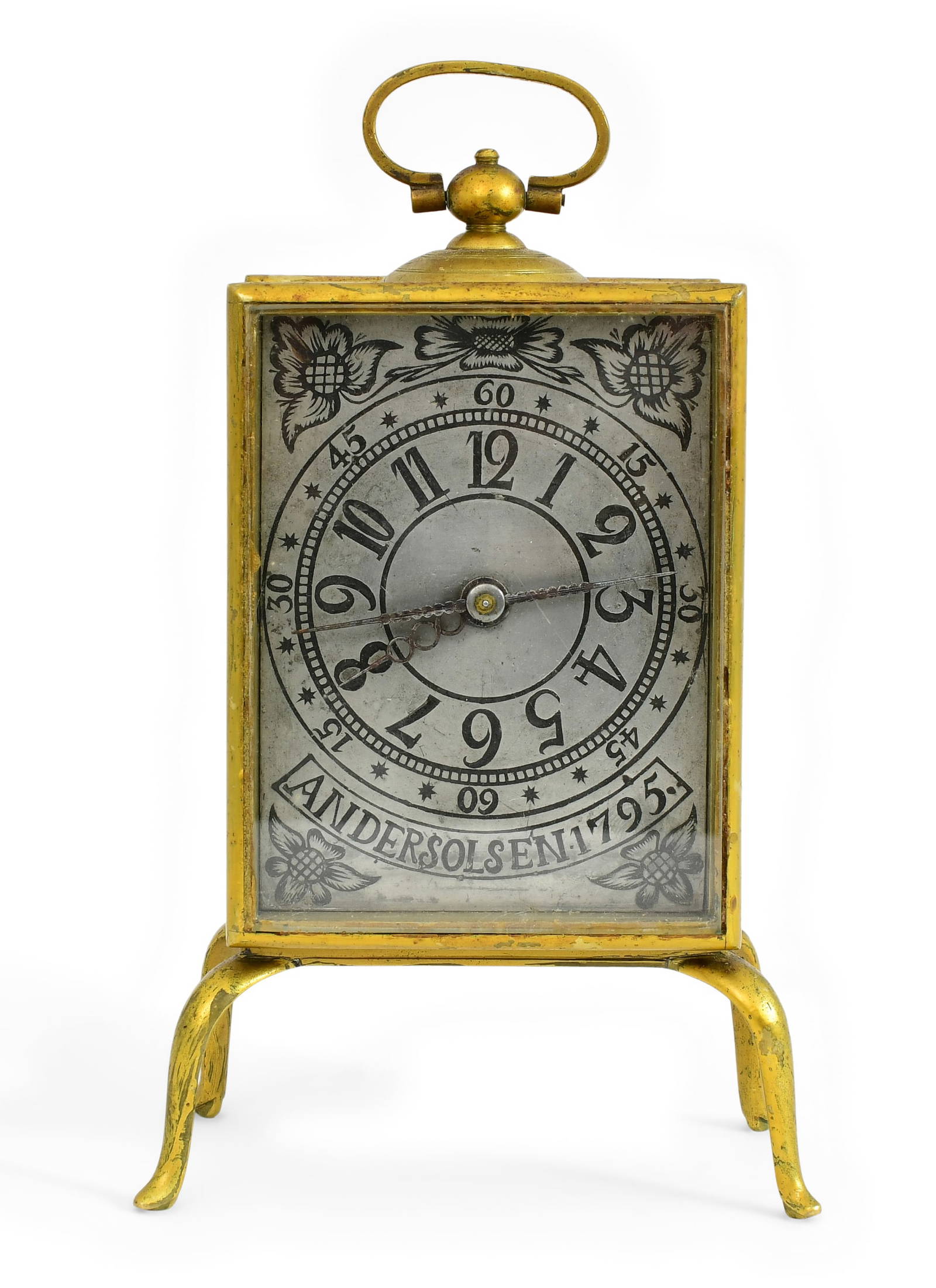 20th Century Continental Fusee Desk Clock, Anders Olsen Auction