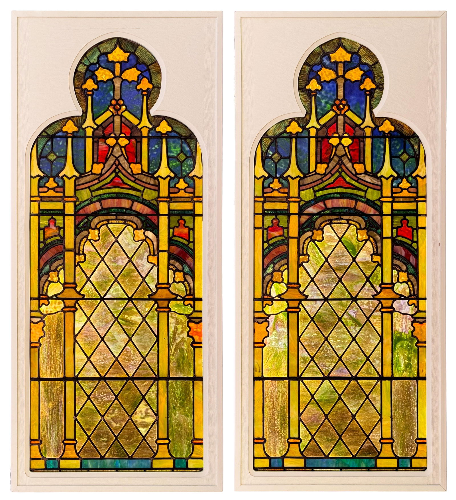 Tiffany Studios, A Pair Of Gothic Revival Windows, St. Paul's ...