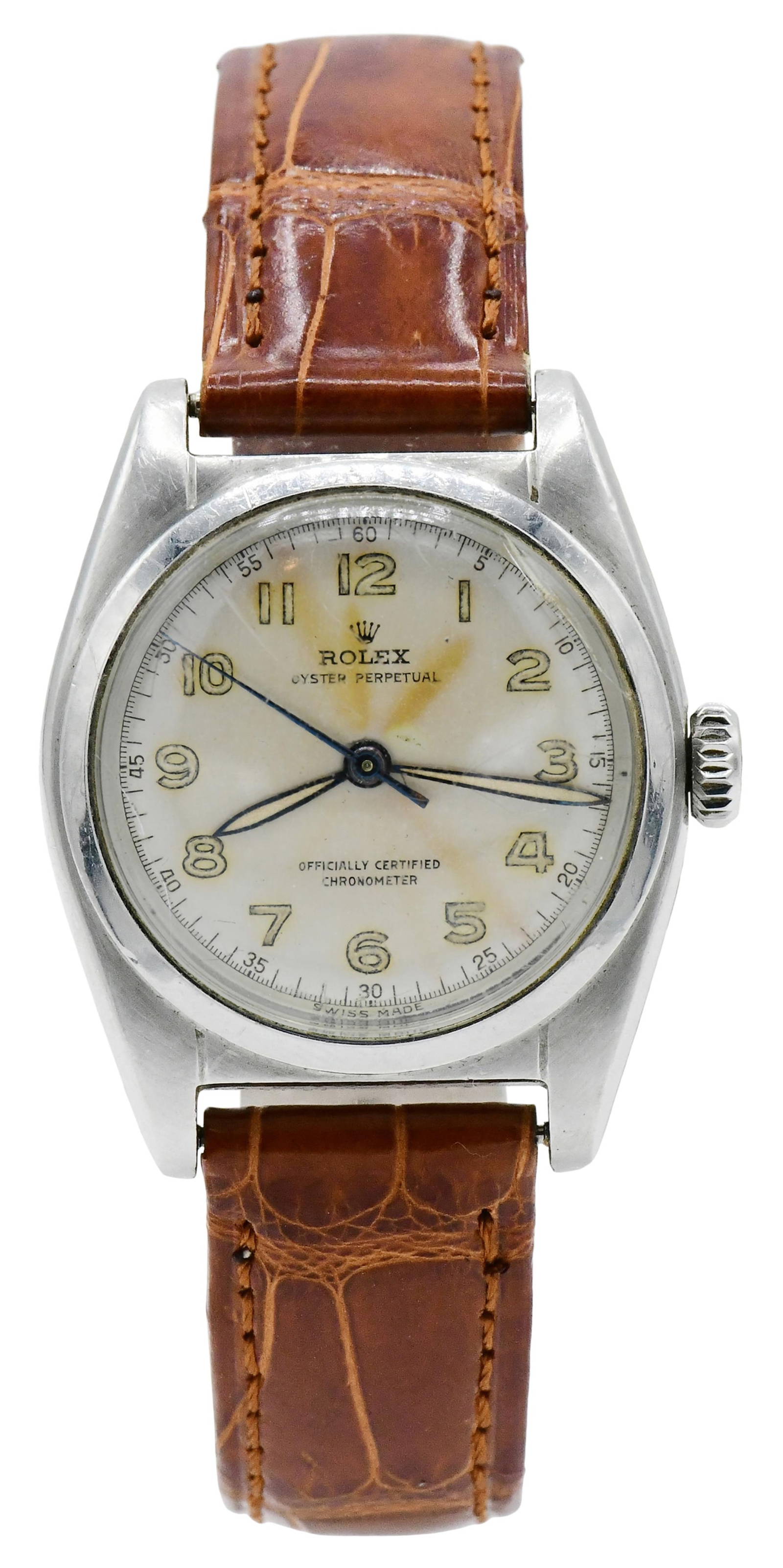 Rolex "bubbleback" Oyster Perpetual, Ref. 6050, Stainless Steel ...