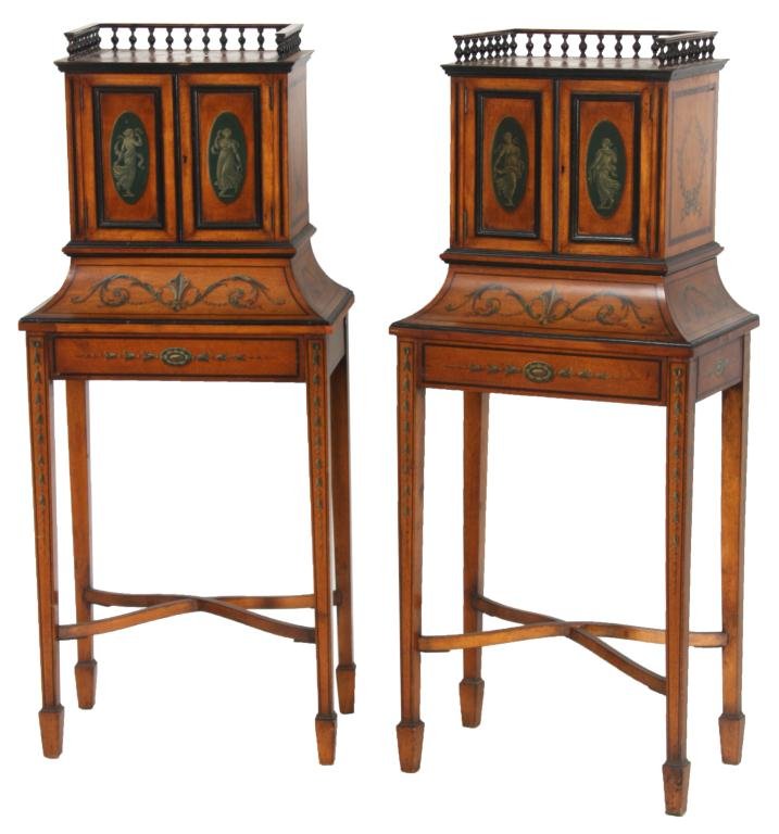 Pr. Adams Style Side Cabinets