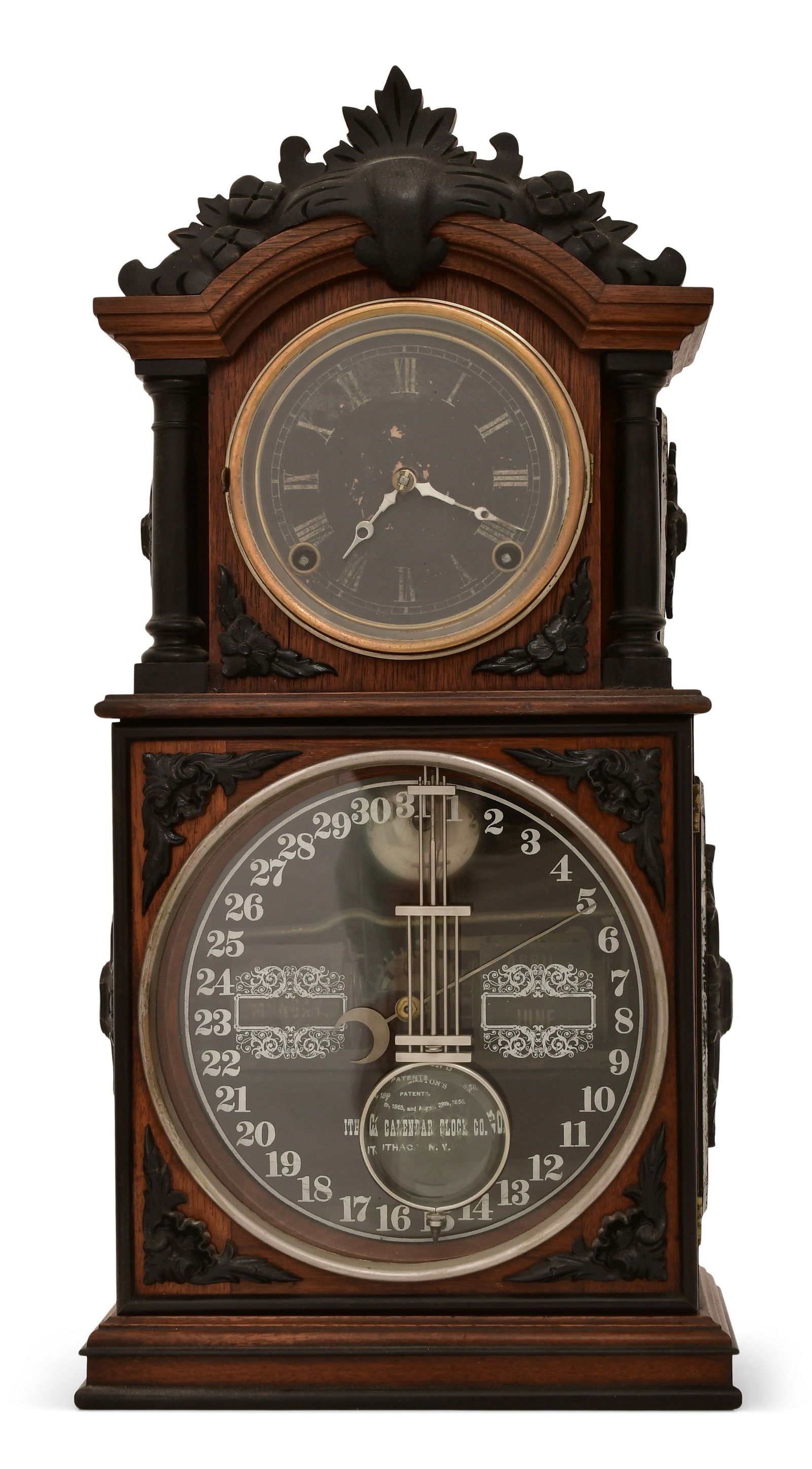 Ithaca Calendar Clock Co. "no. 3 1/2 Parlor" Shelf Clock Auction