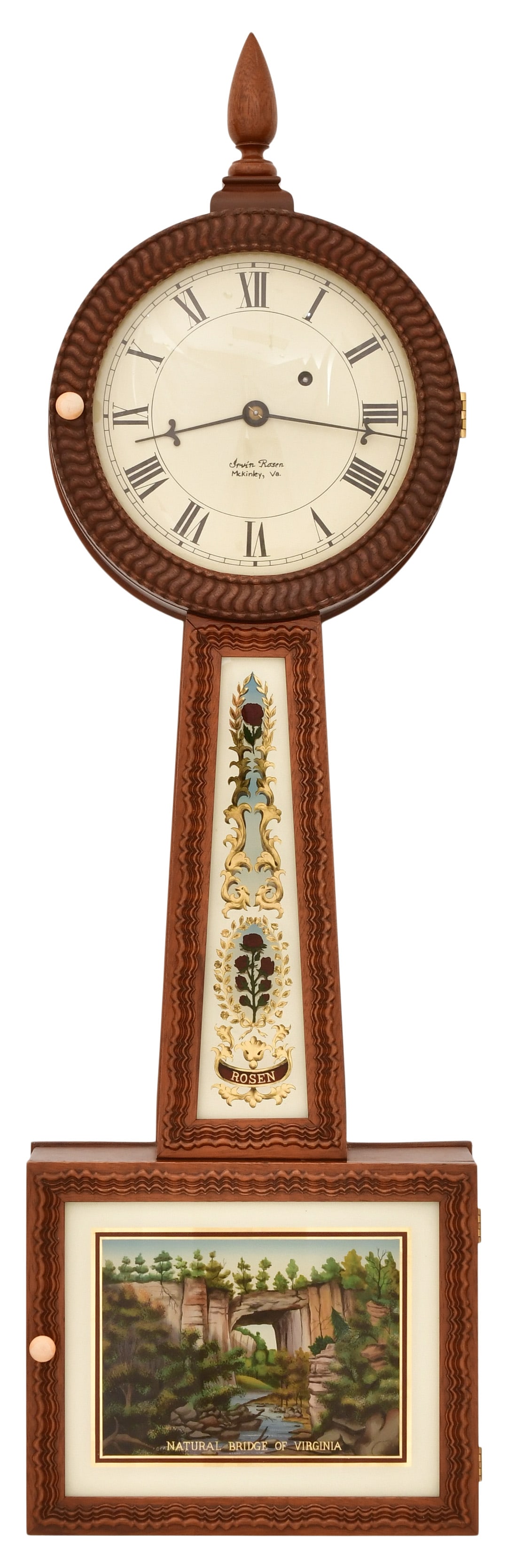 Irvin Rosen Ripple Molding Banjo Clock, Mckinley, Virginia Auction