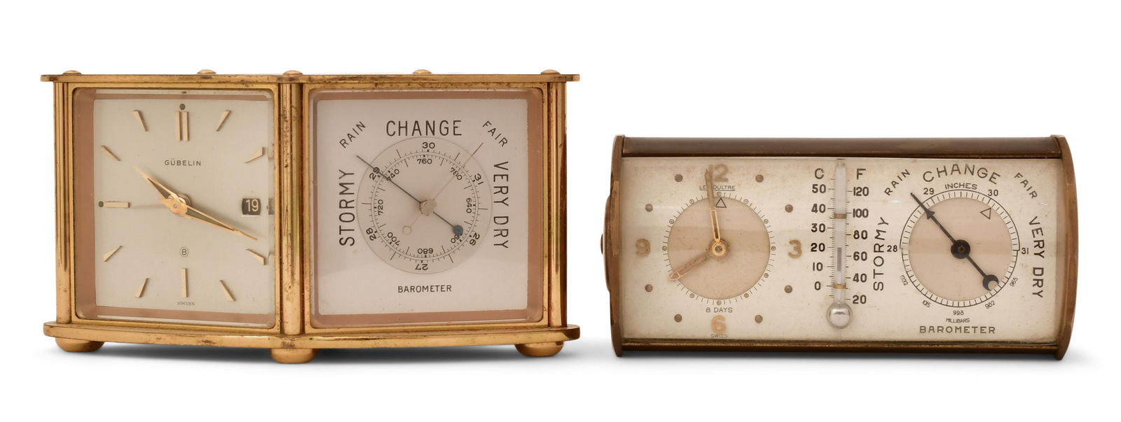 Two Swiss Weather Compendiums, Clock & Barometer Auction