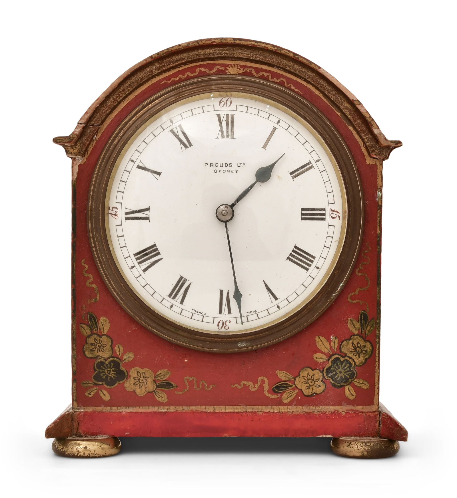 Chinoiserie Desk Clock, Prouds Ltd., Sydney Auction