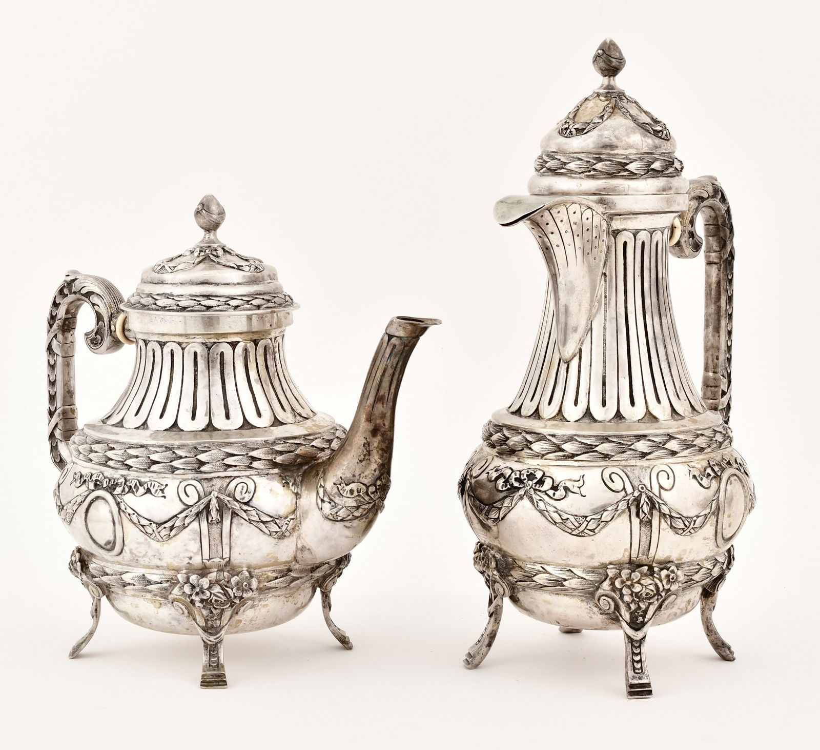 German Silver Four-piece Tea Service Auction