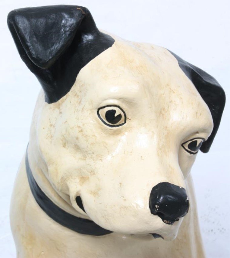 Lg. Paper Mache Advertising Nipper Dog