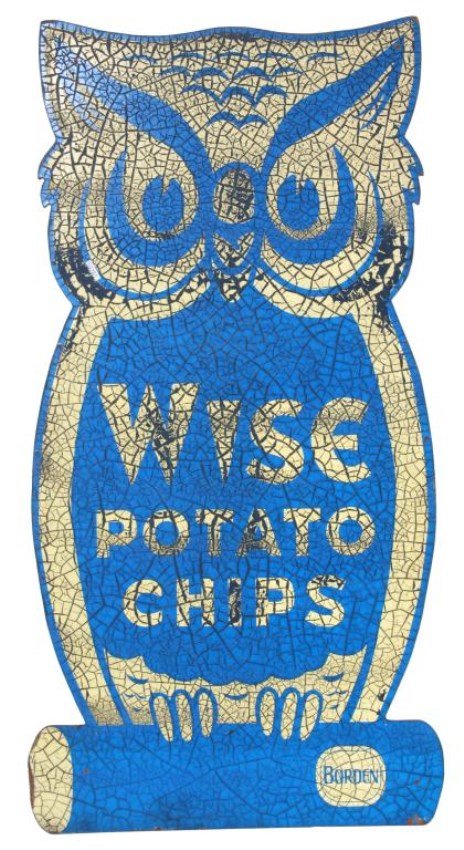 Large Wise Chips Owl Advertising Sign