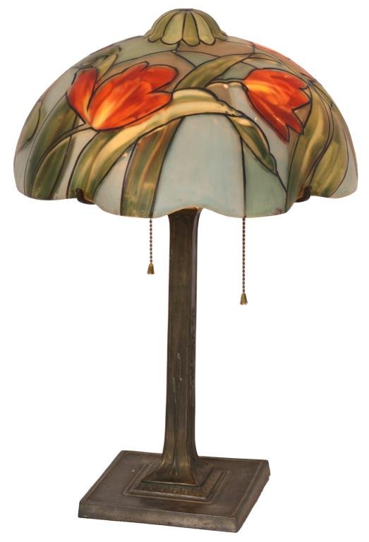 12 in. Pairpoint Floral Table Lamp