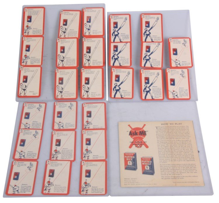 1934 Complete Quaker Oats Baseball Game