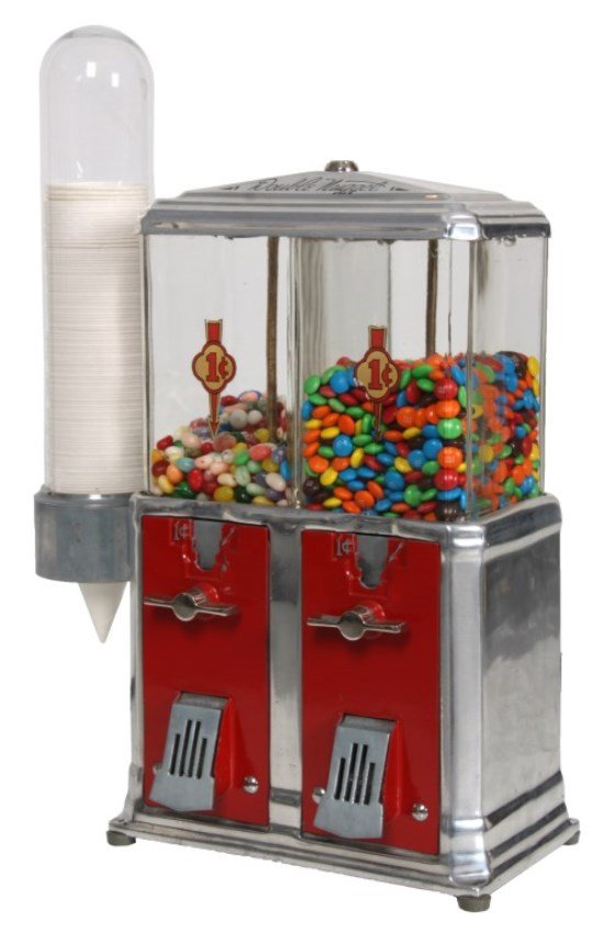 Double Nugget 1 Cent Candy Machine