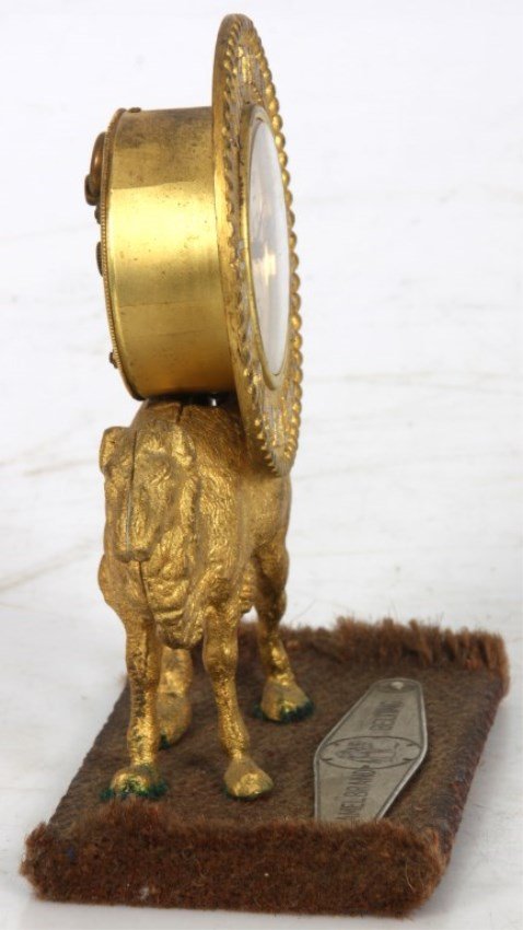 Figural Camel Belting Advertising Clock