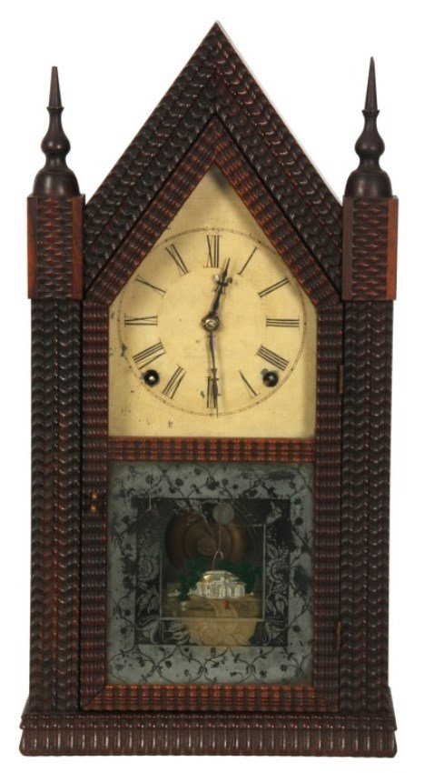 Jc Brown Ripple Front Steeple Clock