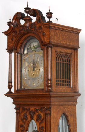 Walter Durfee Oak 9 Tube Grandfather Clock Price Guide