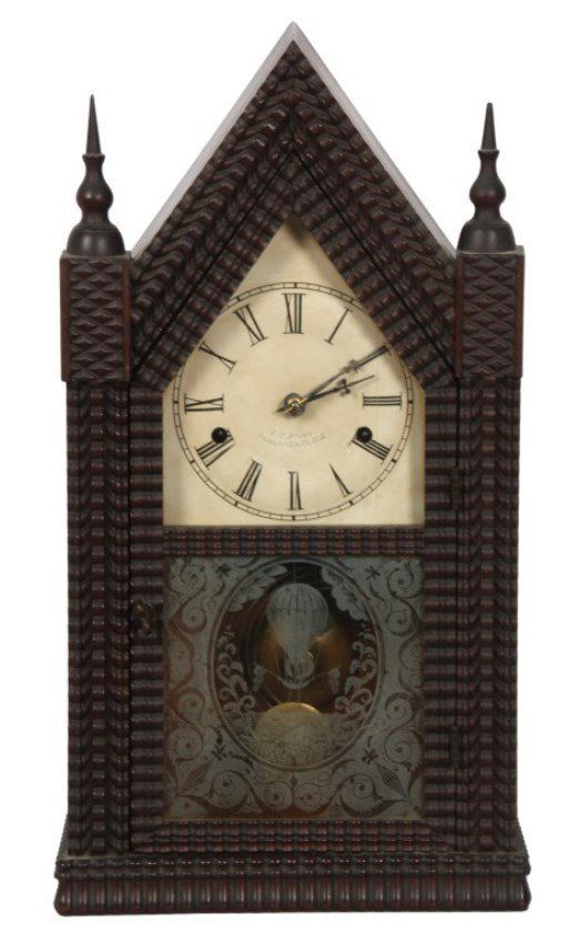 J.C. Brown Steeple Ripple Clock, Circa 1850 Price Guide