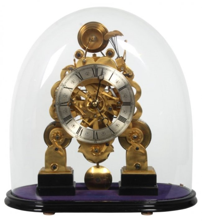 Vintage brass Fusee skeleton clock Price Guide