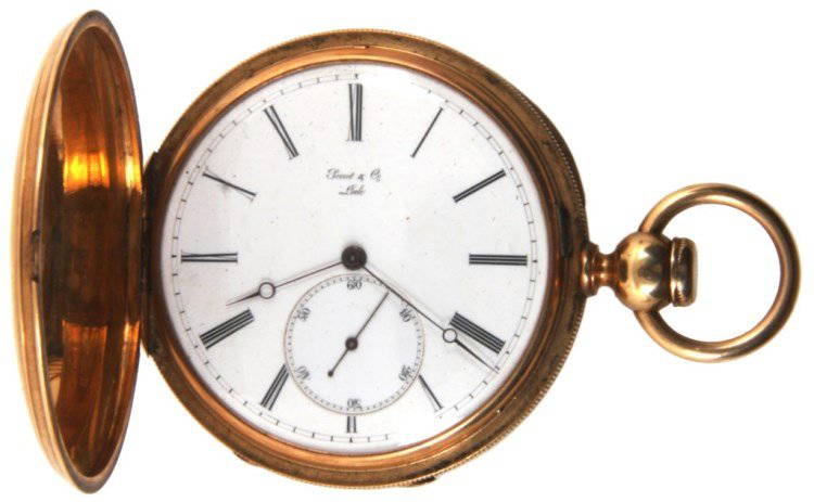 Perret & Co. Locle Hunter Case Pocket Watch