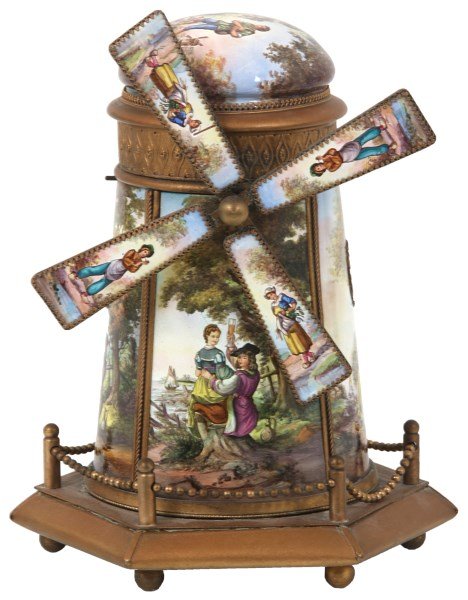 Enamel Decorated Musical Windmill Jewelry Box - May 30, 2015 | Fontaine ...
