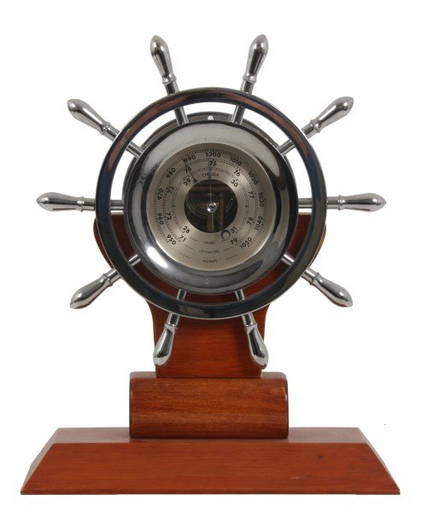Chelsea Ships Wheel Desk Barometer