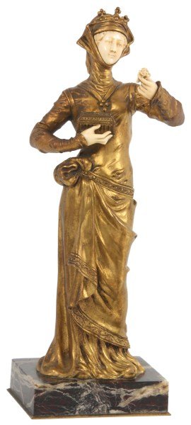 Xavier Raphanel Bronze & Ivory Sculpture