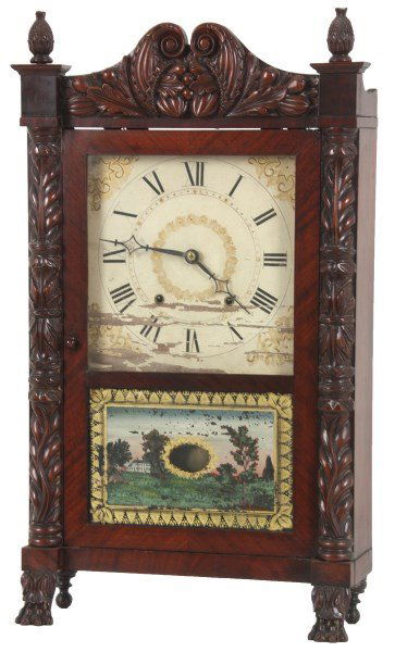 Rufus Kellogg Splat & Column Mantle Clock