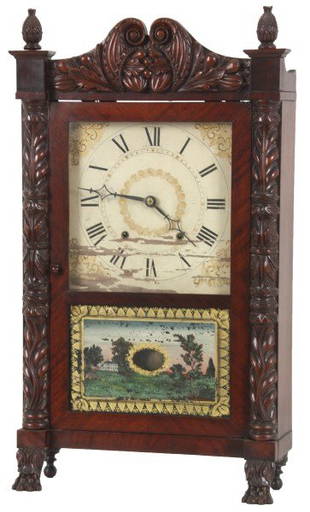 Rufus Kellogg Splat & Column Mantle Clock