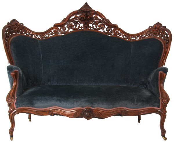 Meeks Laminated Rosewood Hawkins Sofa