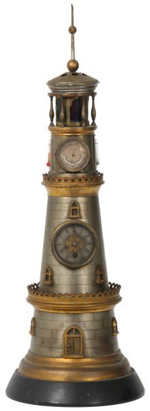 Bronze Animated Lighthouse Clock
