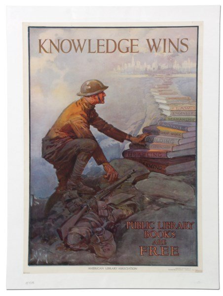 Vintage Wwi Library Poster