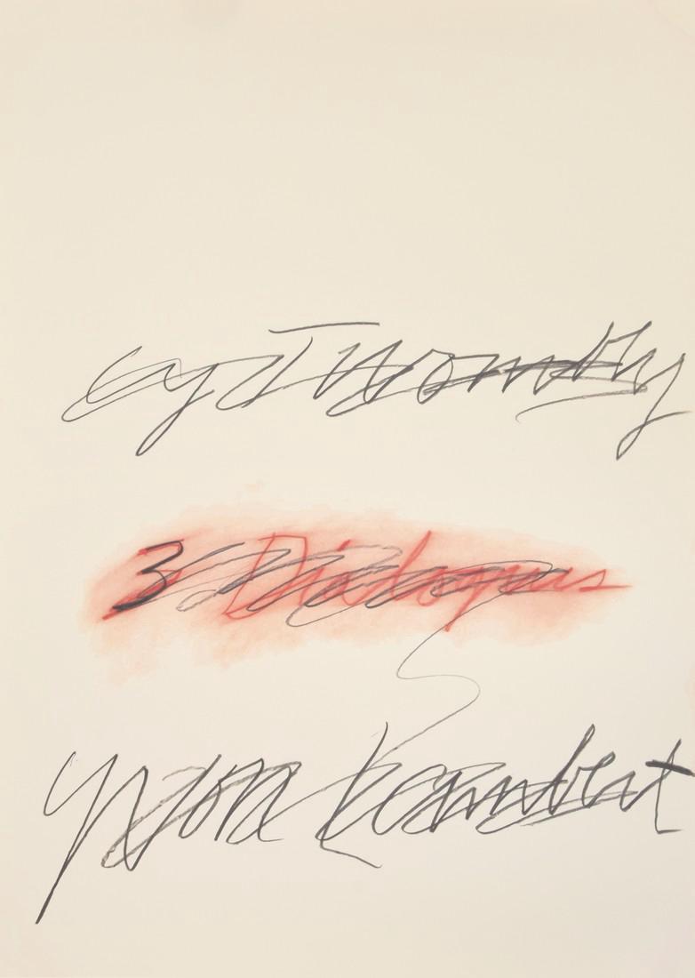 Cy Twombly THREE DIALOGUES Poster