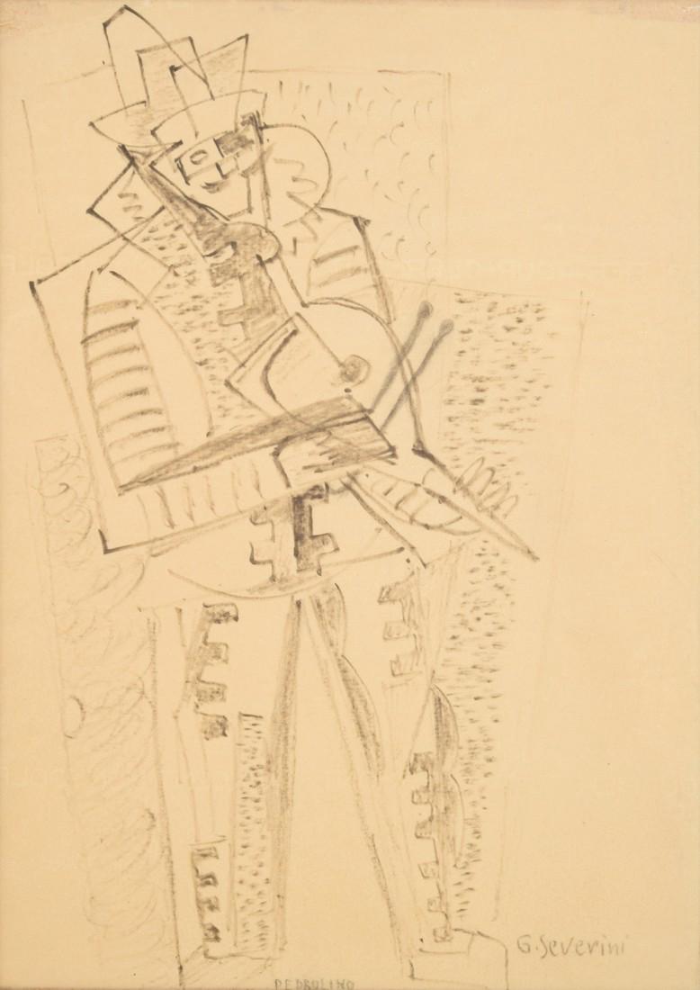 Gino Severini Drawing, Original Work
