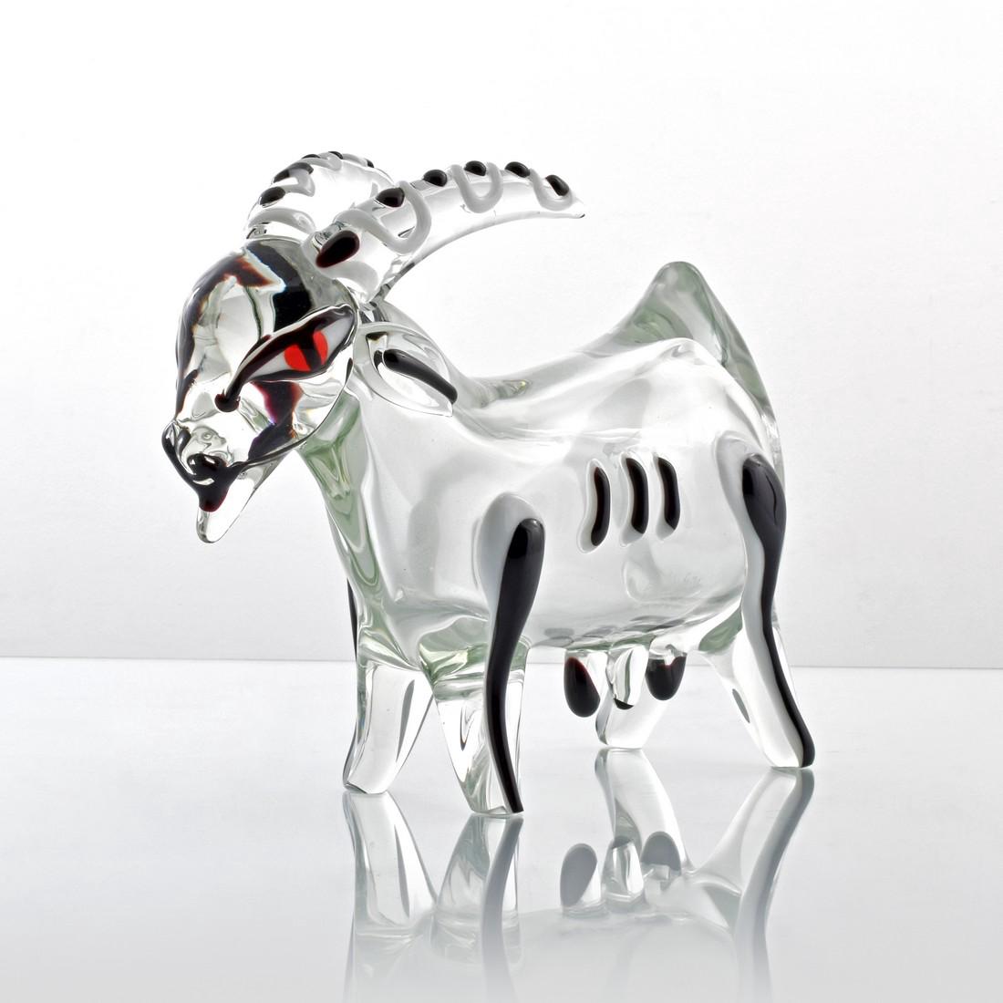 Large Ermanno Nason Goat Sculpture, Murano