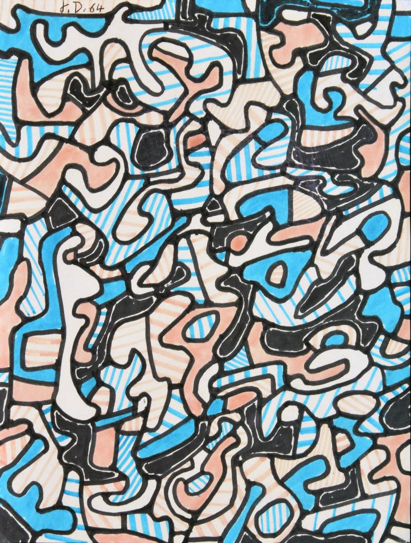 Jean Dubuffet Drawing, Original Work