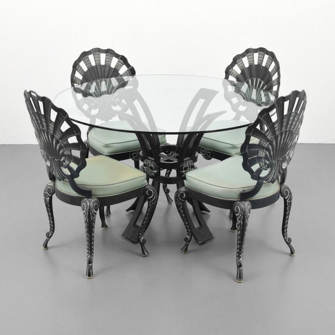 Brown Jordan Grotto Style Dining Table & 4 Chairs