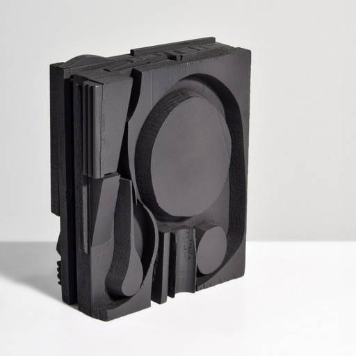 Louise Nevelson "black Cryptic" Box Sculpture