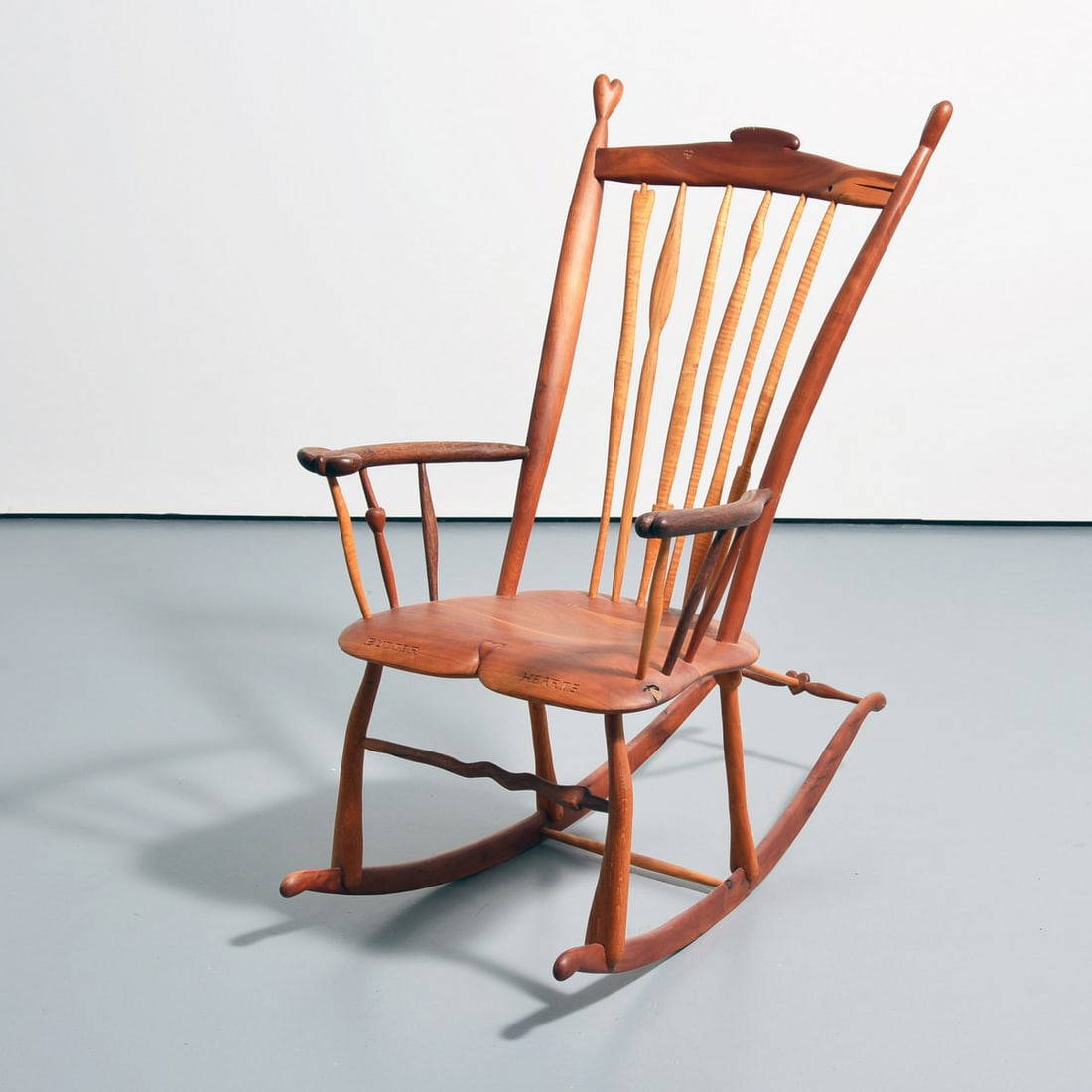 Tommy Simpson Butter Hearts Craftsman Rocking Chair Auction