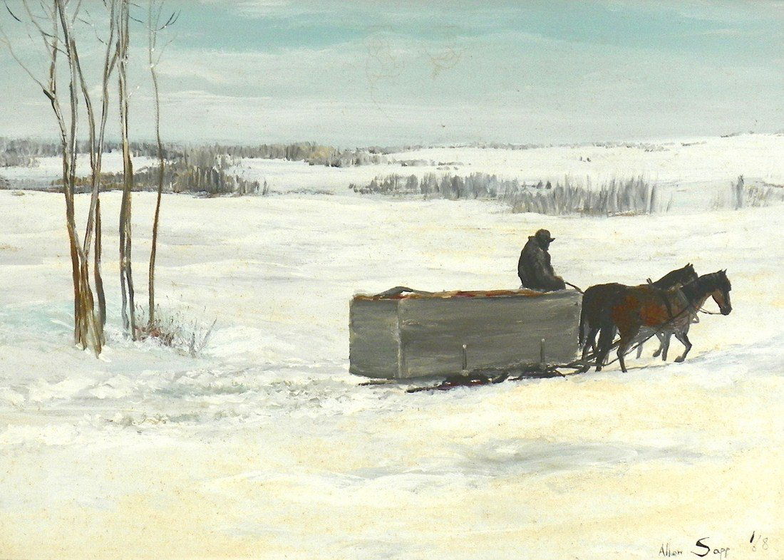 Large Allen Sapp Painting