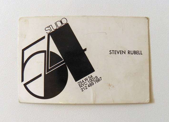 Studio 54 Invitation; Studio 54 Membership Card