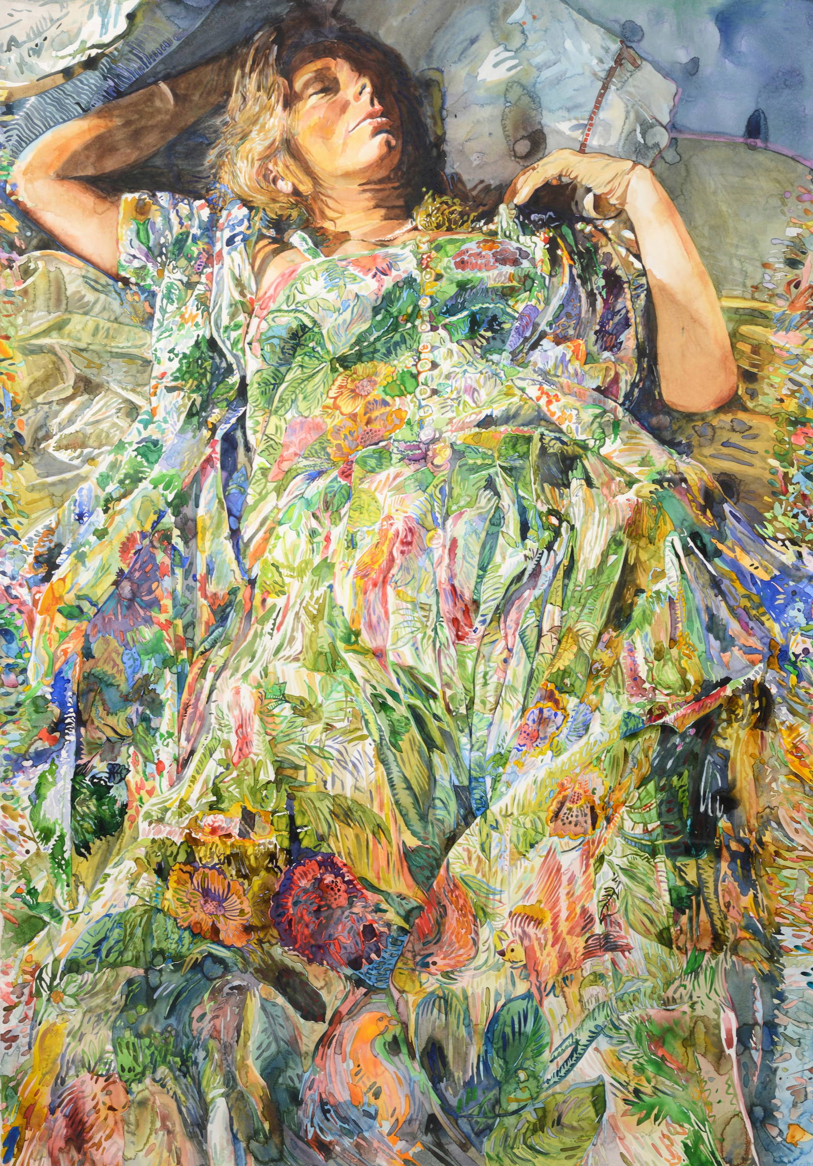 Joseph Raffael Painting, 64.5"h Auction