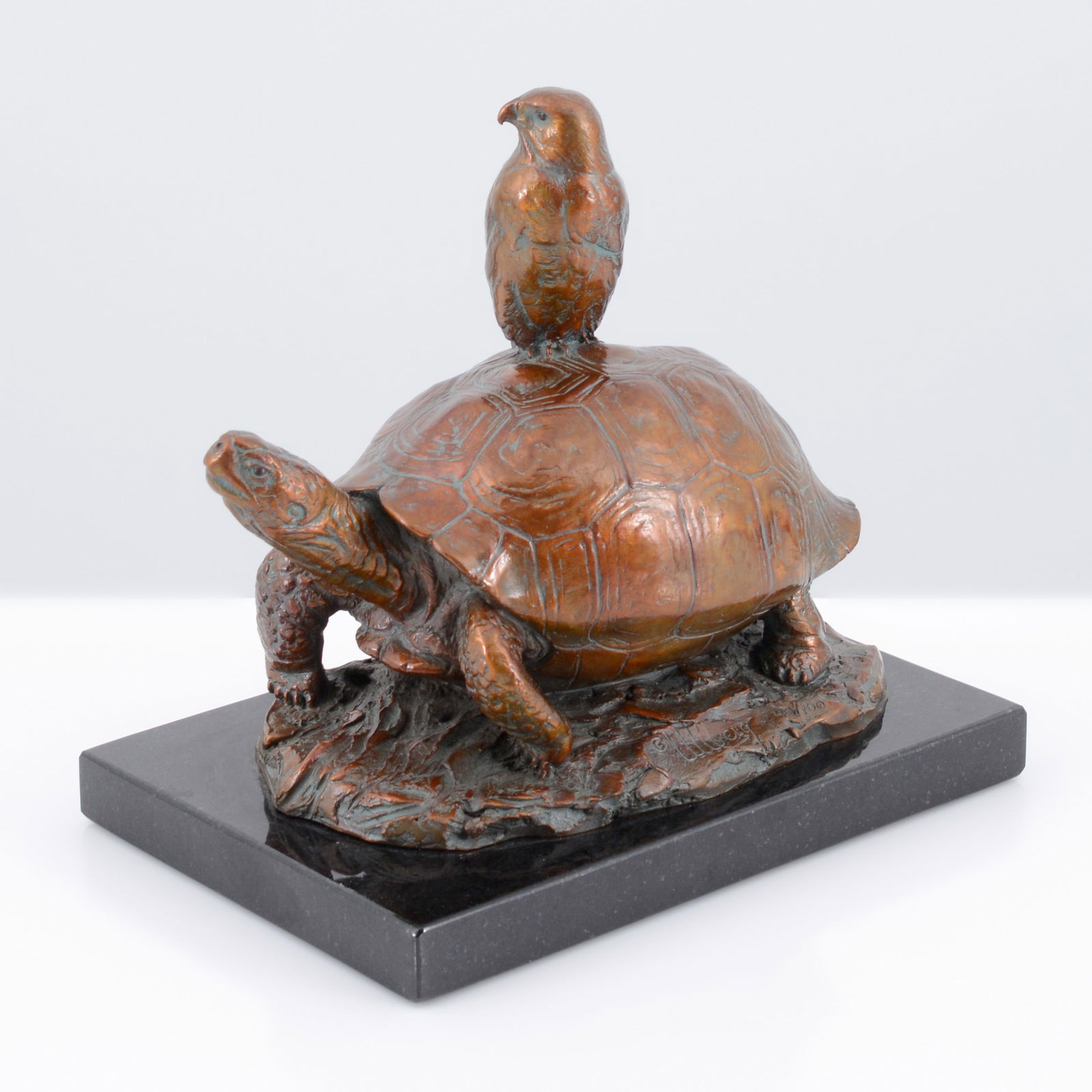 Kent Ullberg Tortoise & Hawk Sculpture Auction