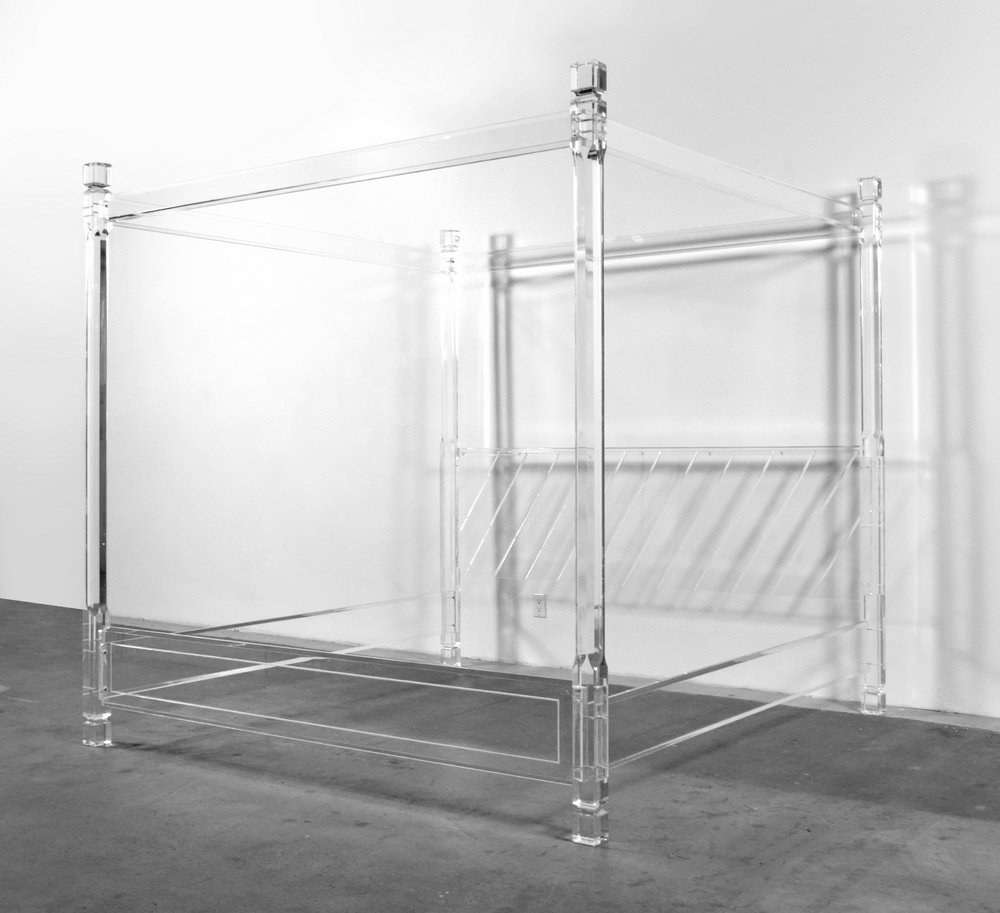 Lucite Bed, Manner Of Charles Hollis Jones