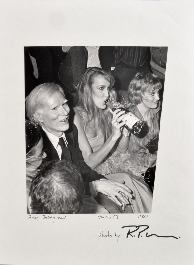 Andy Warhol, Jerry Hall, Studio 54; Richard P. Manning