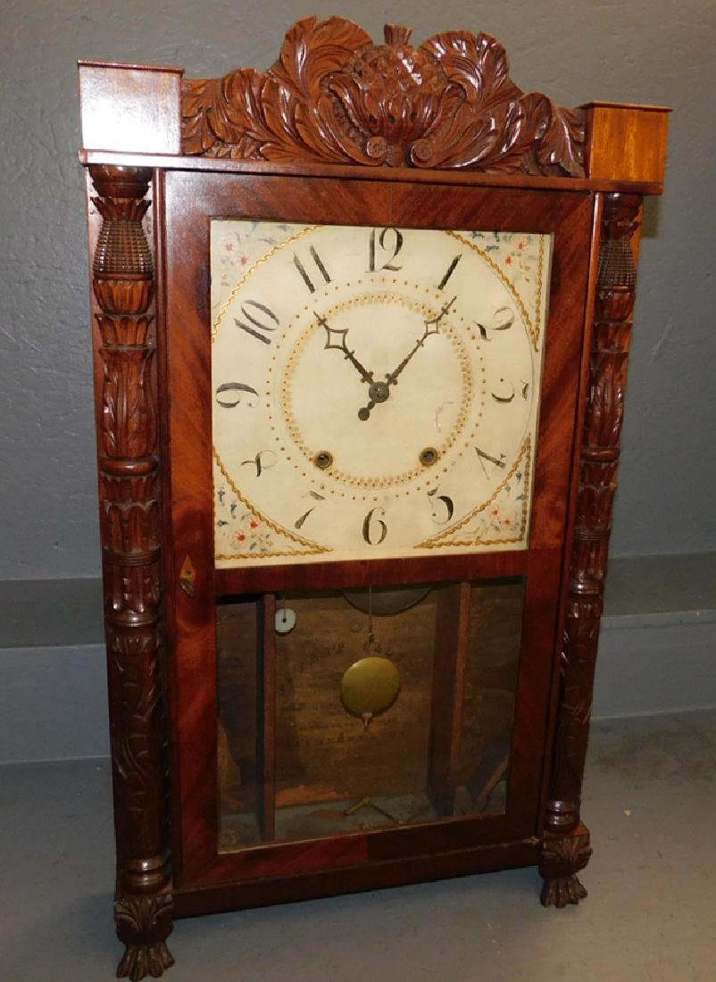 Eli Terry Wooden Work Empire Clock.