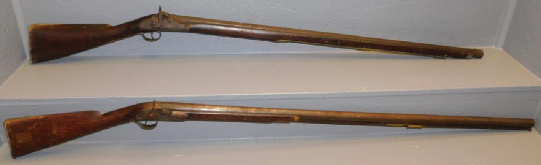 Two 18th Century English Match Lock Rifles