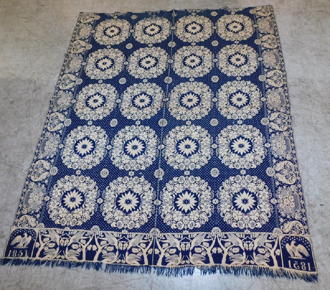 1851 Antique Hand Woven Coverlet