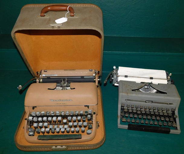 2 Vintage Typewriters By Royal & Remington