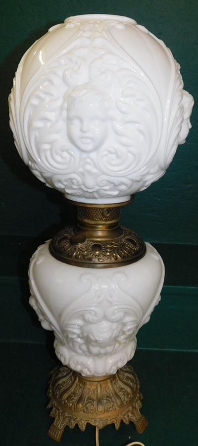 Antique Gone with the Wind Painted Satin Glass Lamp - May 30, 2020 ...