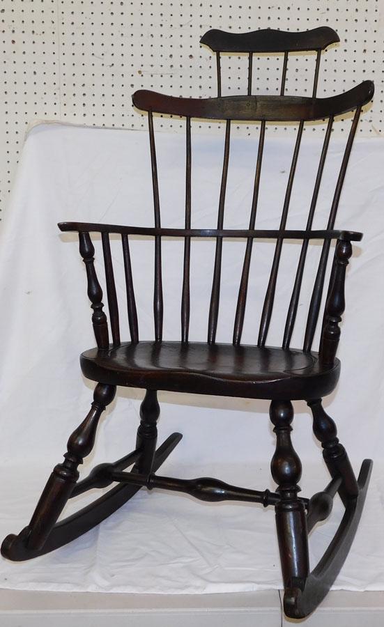 Comb back Windsor arm chair rocker, Signed JH - Mar 27, 2021 | Langston ...