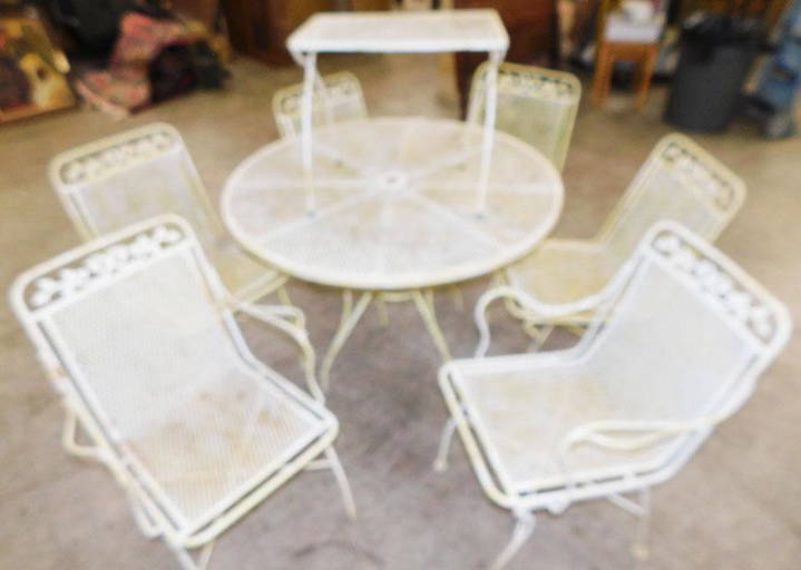 7 Pc Wrought Iron Patio Set